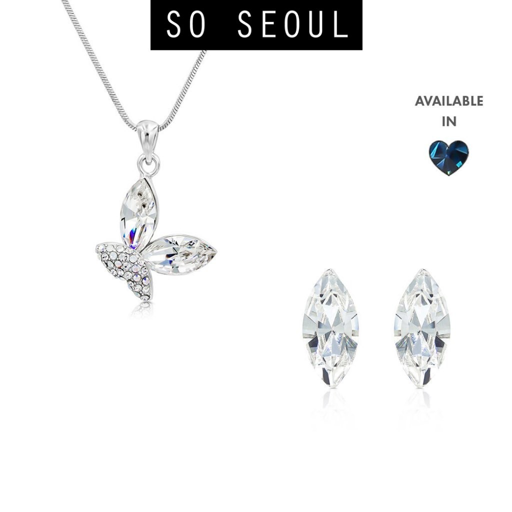 [New Arrivals] SO SEOUL Caria Butterfly Swarovski® Crystal Earrings ...