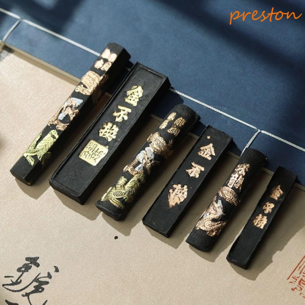 PRESTON Grinding Ink Block, Writing Professional Calligraphy Ink Stick ...