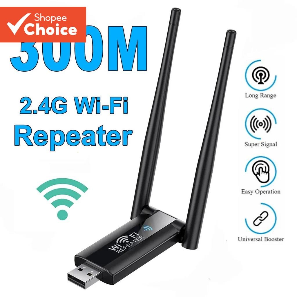 2.4G 300Mbps Wireless USB WiFi Repeater Extender WiFi Signal Amplifier ...