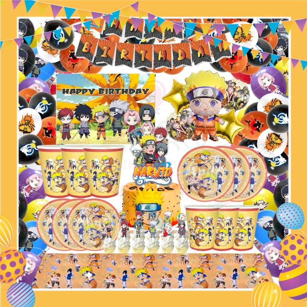 ParteeTime Kids Naruto Theme Decorations Birthday Party Supplies ...