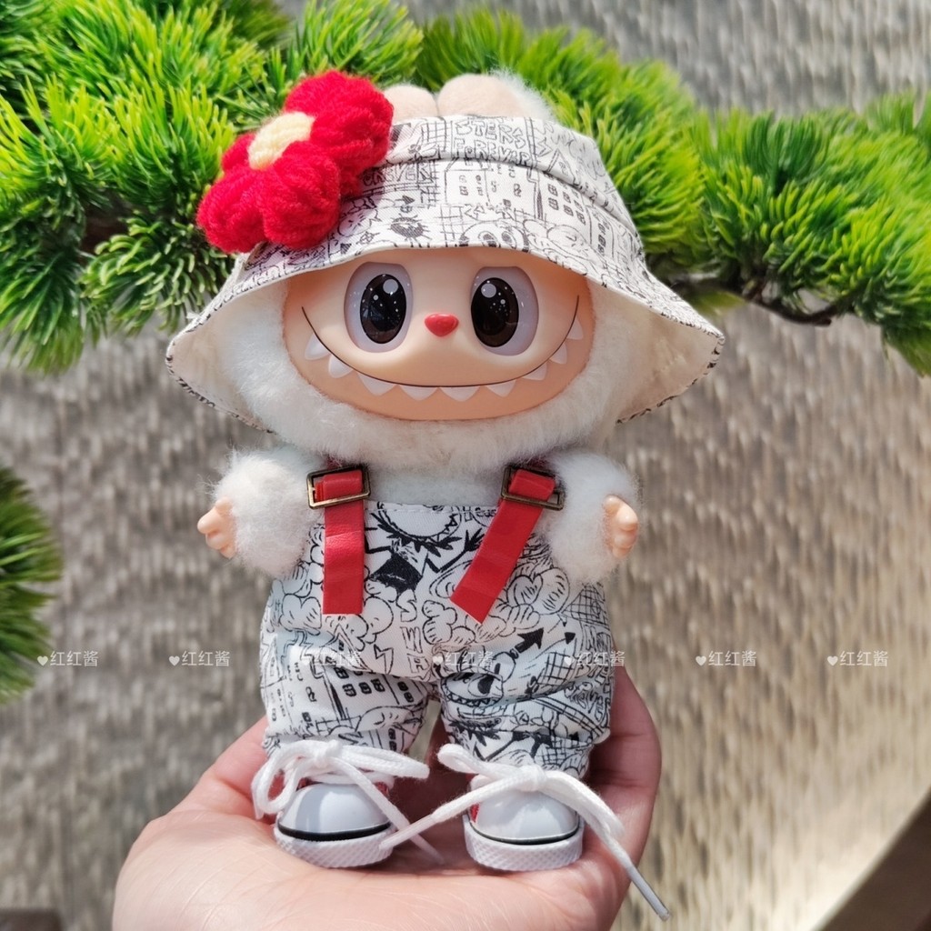 Labubu Cola Clothes Graffiti Party Hat One Second Generation 6.12 Doll ...