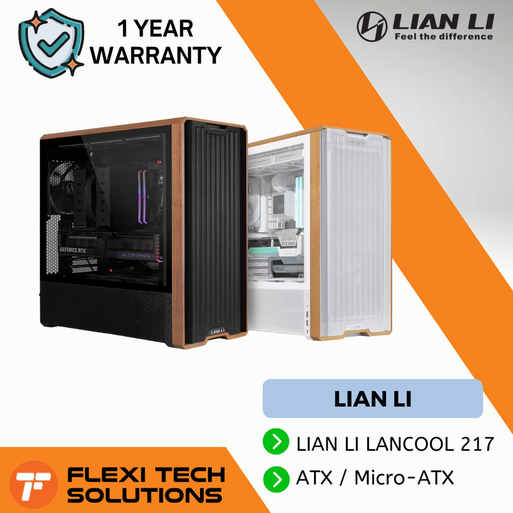 Flexi Tech LIAN LI LANCOOL 217 CASE PC Desktop Casing Black/White | Shopee Malaysia