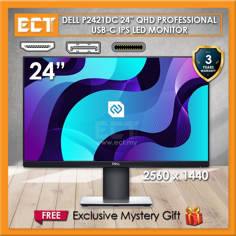 Dell P Series P2421DC 24" QHD (2560x1440) USB-C Professional IPS LED ...