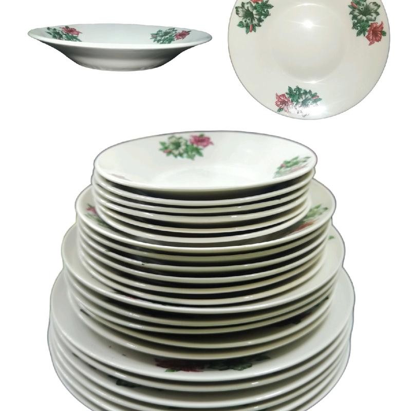 Bunga Kangkung Plate & Bowl Classic Porcelain Vintage Flower/ Pinggan ...