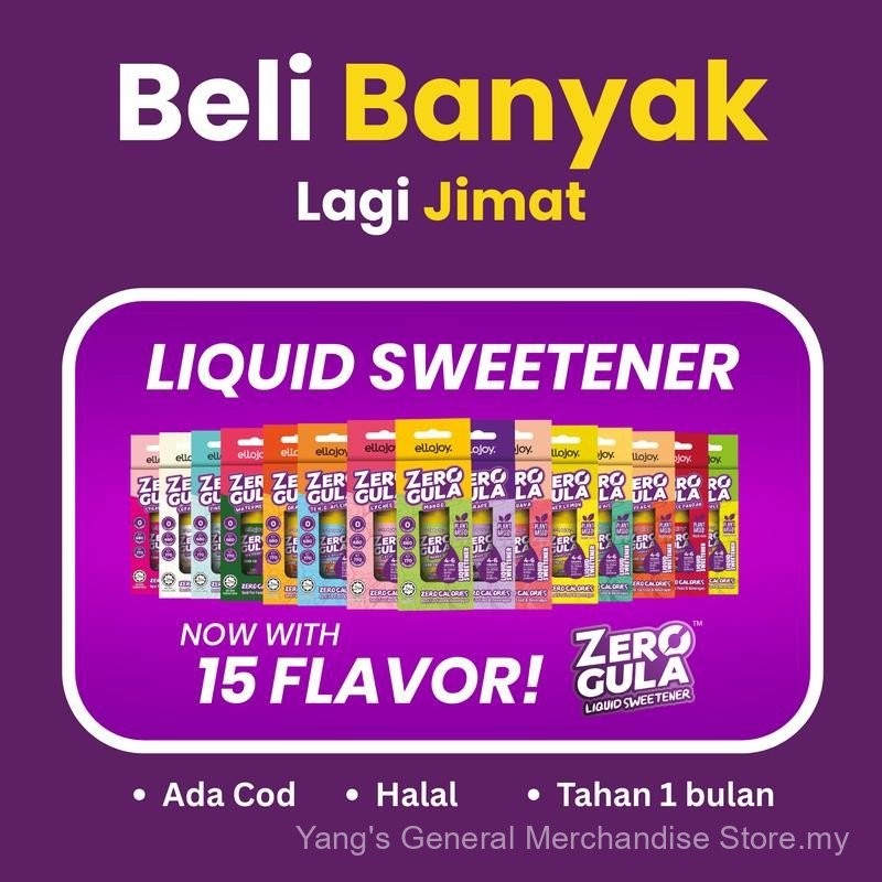 Ellojoy Zero Gula Sweetener Flavor - Pengganti Gula Putih - 17ml (HALAL) | Shopee Malaysia