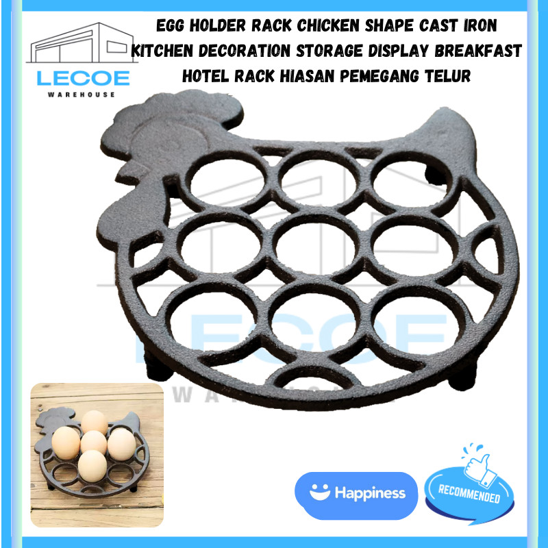 Egg Holder Rack Chicken Shape Cast Iron Kitchen Decoration Storage ...