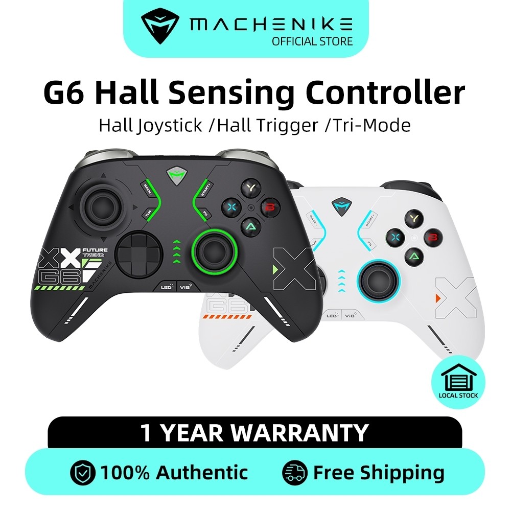 Machenike G6 Bluetooth/2.4GH/Wired 3-Mode Gamepad Controller Magnetic ...