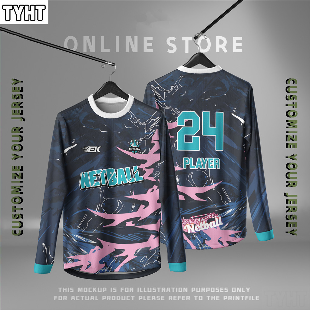 【FAST RESPONSE】NEW!NETBALL JERSEY Baju Long sleeves and short sleeves ...