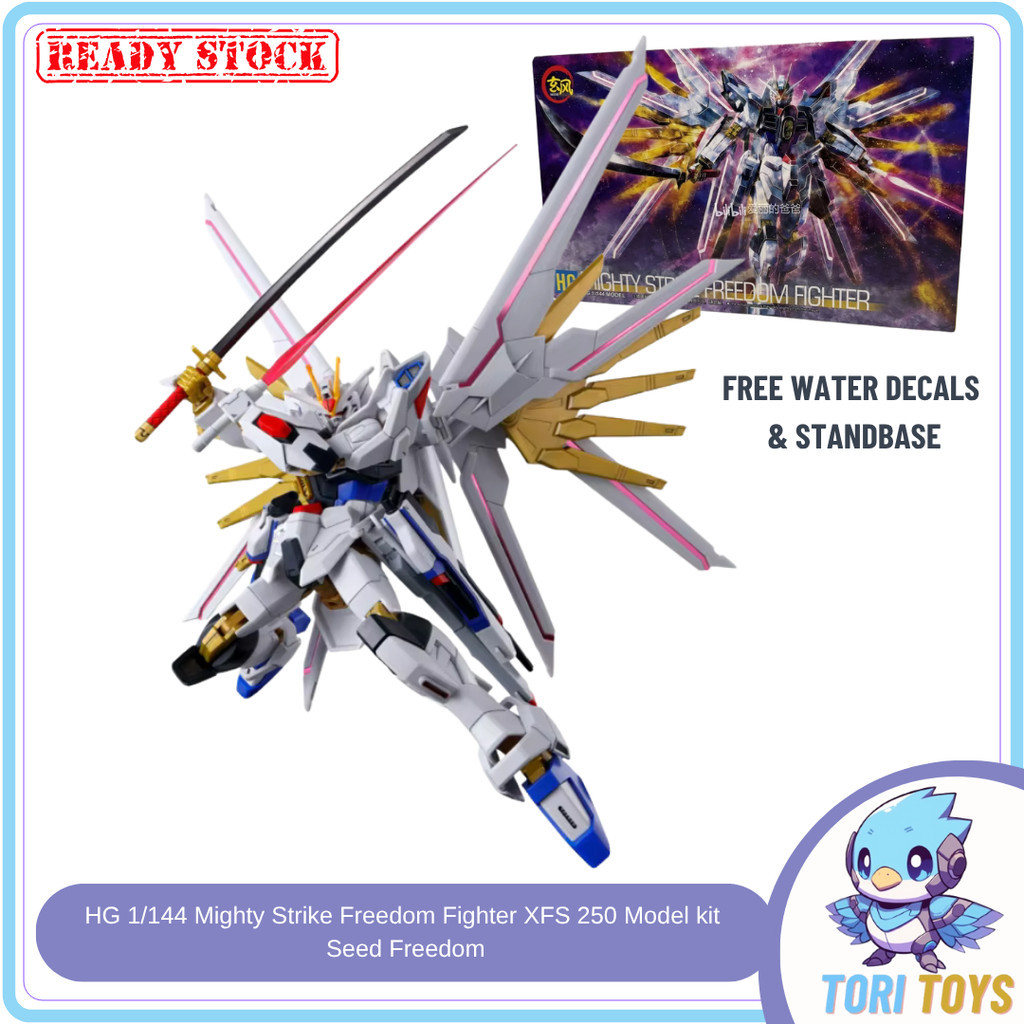 HG 1/144 Mighty Strike Freedom Fighter XFS 250 Seed Freedom kit Model ...