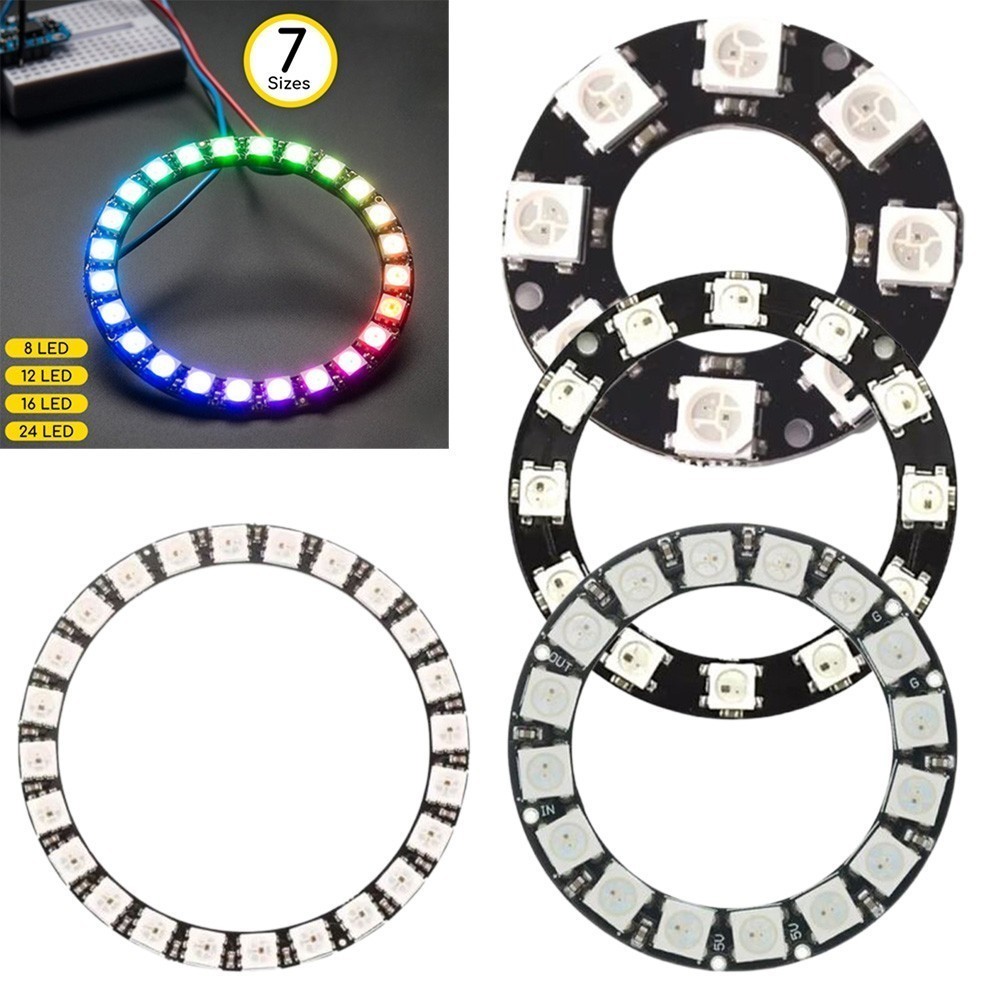 #ROYALLADY# DIY Decor 5V Individual Addressable RGB LED Ring for ...