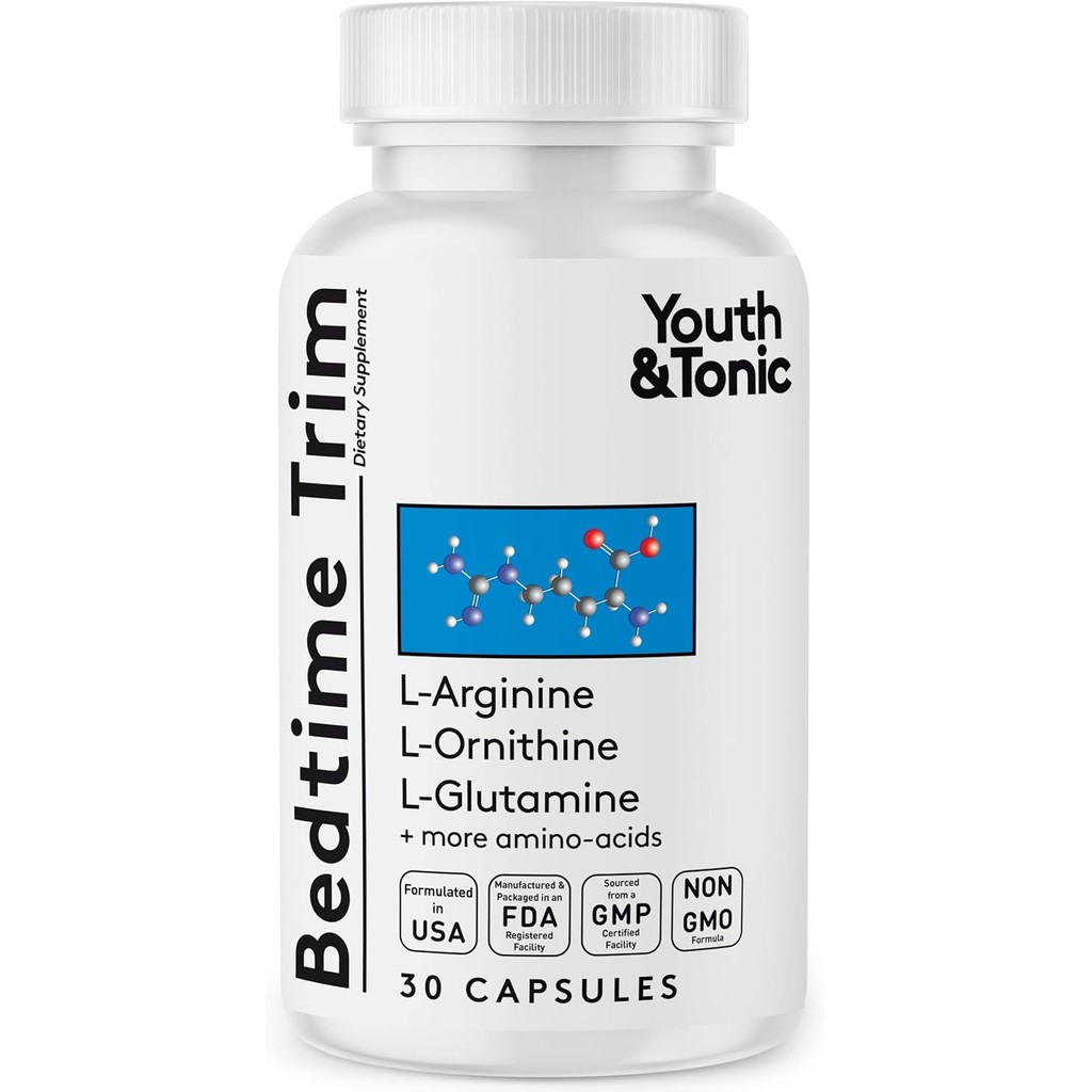 Youth & Tonic PM Bedtime Trim Amino Acids Supplement Pills for Men and ...