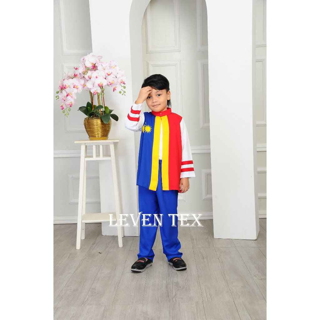 Merdeka Baju kids (Como Crape premium) | Shopee Malaysia