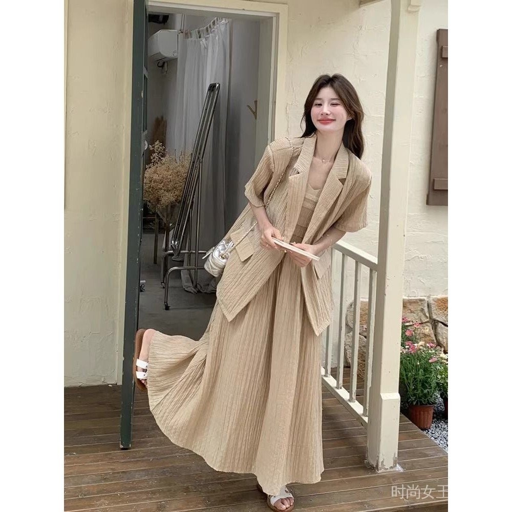 Large Size Fat mm High-End Cool Suit Sling Dress Suit Fried Street ...
