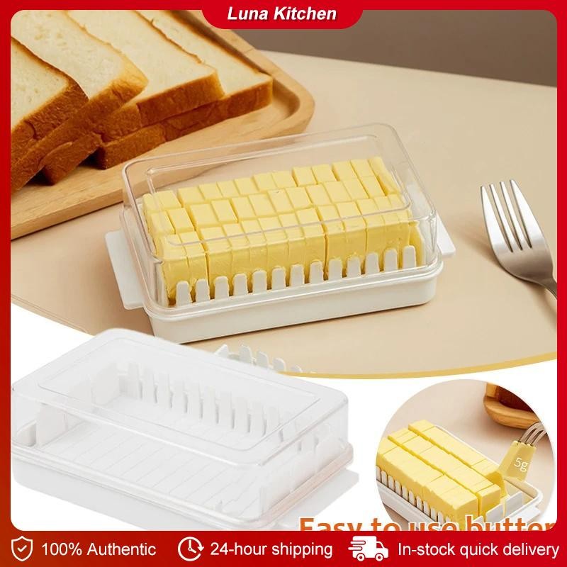 2 in 1 Butter Cutting Storage Box Refrigerator Cheese Storage Dispenser ...