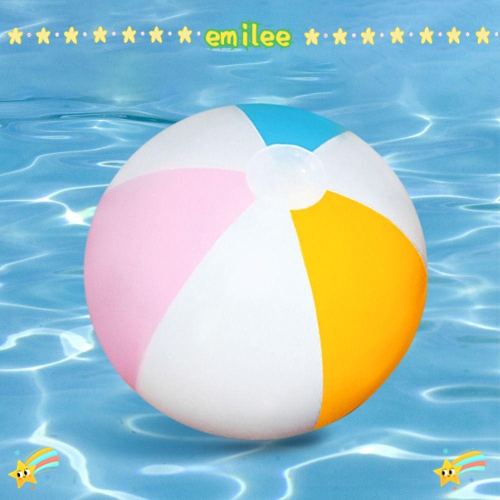EMILEE Inflatable Beach Ball, PVC Big Rainbow Beach Ball, Swimming Pool ...