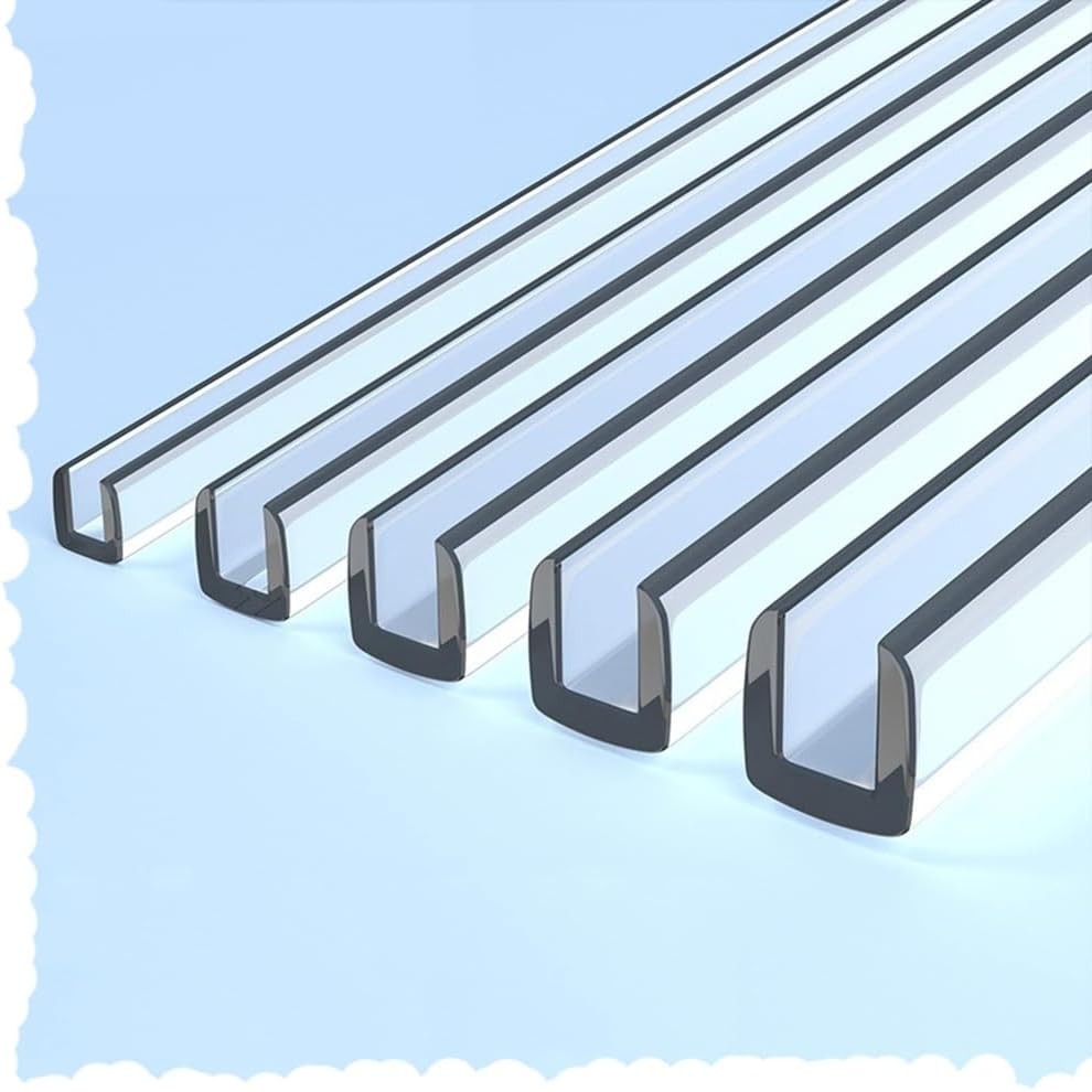 3m Glass Table U-Shaped Transparent Sealing Strip, Inlaid Glass Edge ...