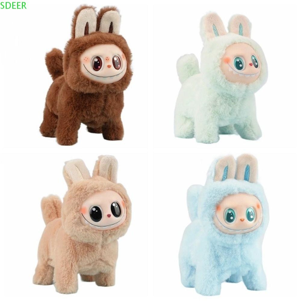 SDEER Electric Labubu Toy, Silicone Face Electric Dog Running Singing ...