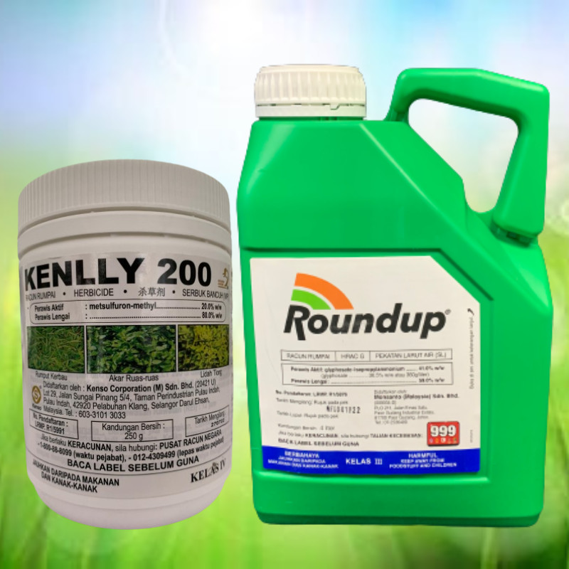 4L Roundup+ 250G KENLLY 200 (1 SET PACKAGE) RACUN RUMPUT KEMATIAN ...