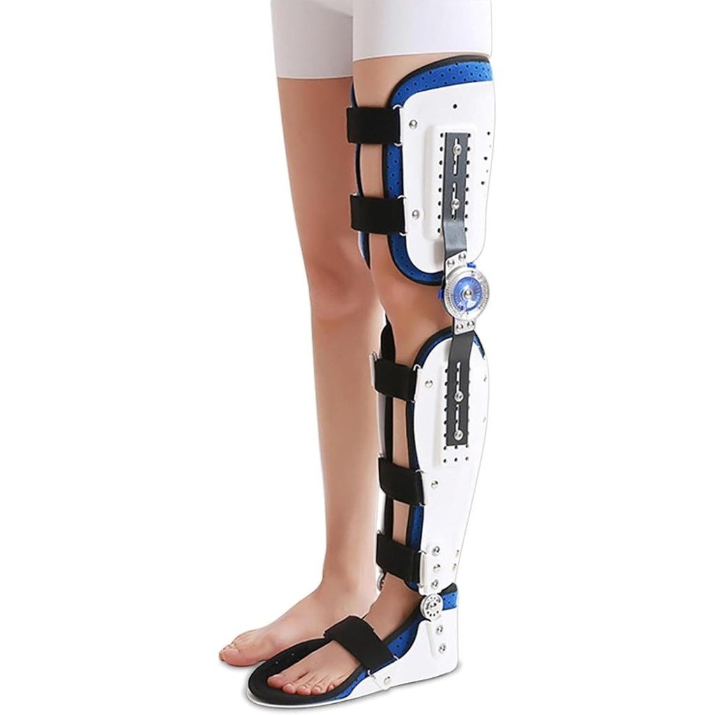 Adjustable Knee Joint Fixed Brace Full Leg Brace Knee Support ...