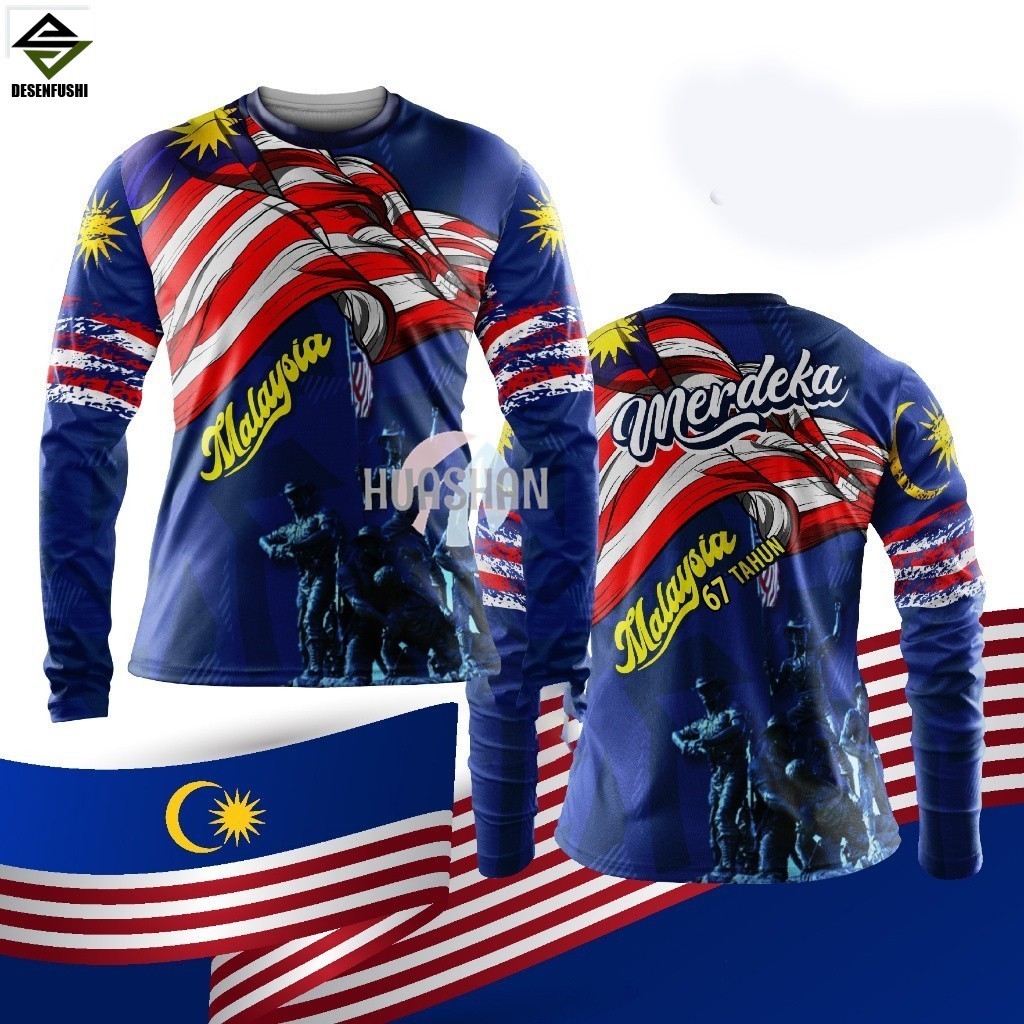 MERDEKA !! Malaysia 67th Merdeka 2024 Design Sublimation Jersey Special Edition Shirt Unisex ...
