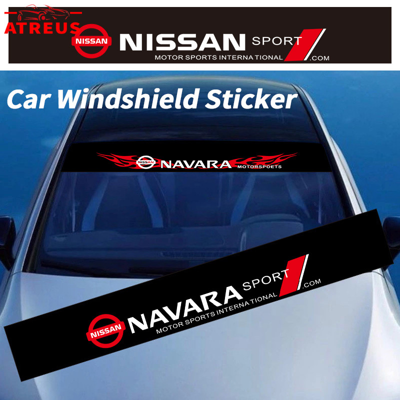 For Nissan Navara Car Windshield Stickers Front Rear Car Windscreen ...