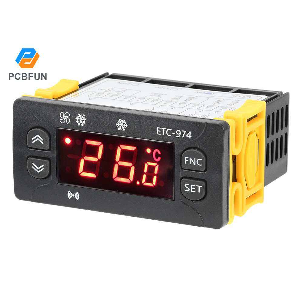 Pcbfun ETC-974 Intelligent Digital Display Temperature Controller Compressor/Frost/Fan -50~110°C ...