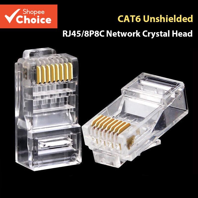 Plug LAN Head RJ45 Lan Cable Connector CAT 6 LINK Model US 1002 10Pcs ...