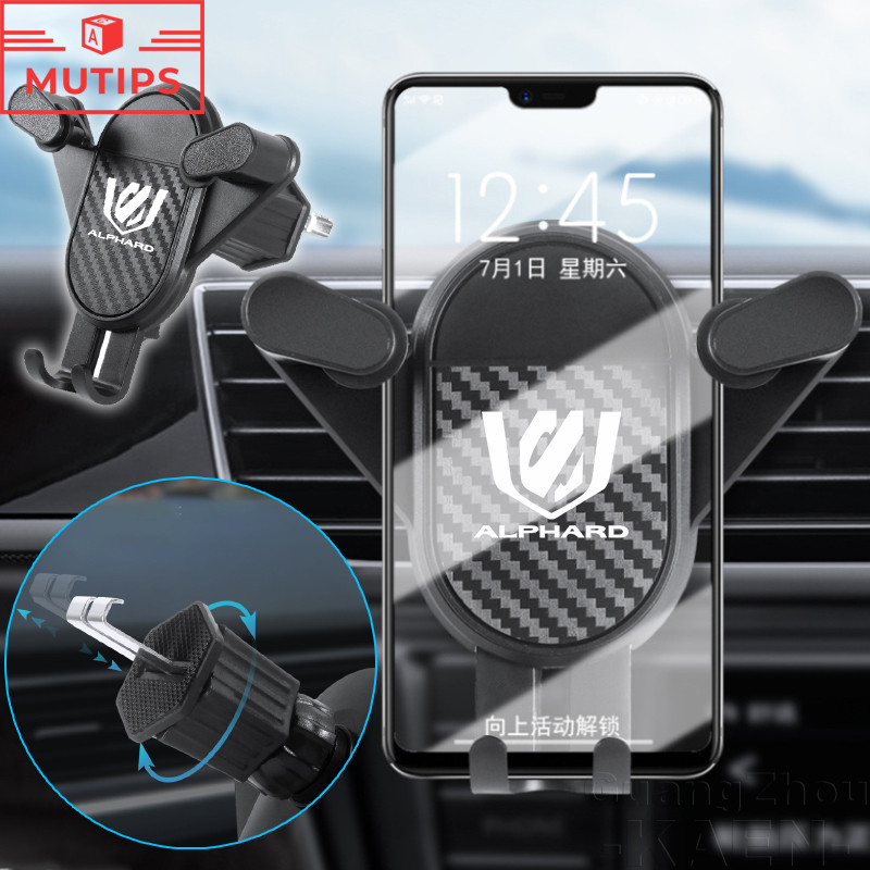 Toyota Alphard Car Air Vent Phone Holder 360º Mobile Stands GPS Bracket ...