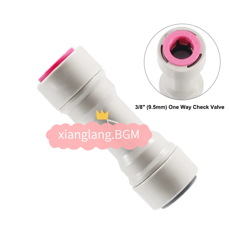 3/8" One Way Check Valve Push-in Quick Connector for 9.52mm Tube ...