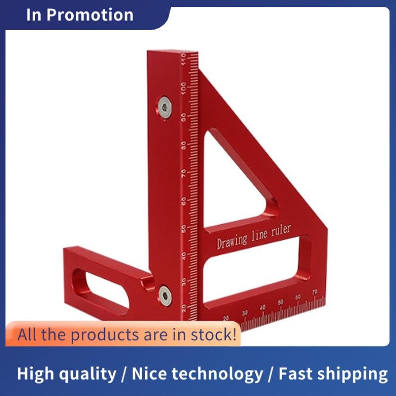 Woodworking Square Protractor Aluminum Alloy Miter Triangle Ruler ...