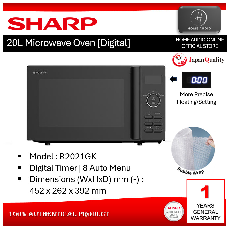 Sharp R2021GK | 20L Gelombang Mikro Mikrowave Digital | Microwave Oven ...