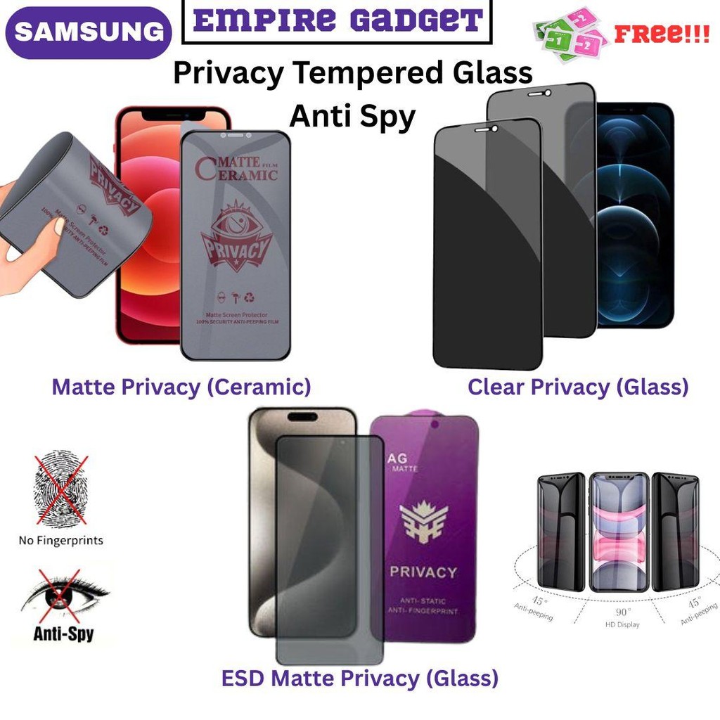 (PRIVACY) SCREEN FOR SAMSUNG A02,A03,A04,A05,A06,A07,A12,A15,A16,A17 ...