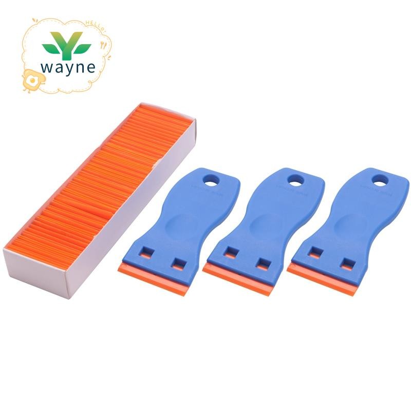 3PCS Plastic Blade Scrapers & 100 PCS 1.5 Inch Double Edge Plastic ...