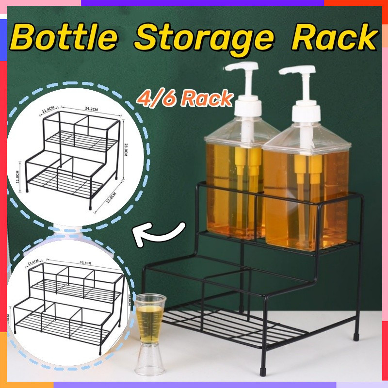 Fructose Syrup Bottle Storage Rack Coffee Syrup Pump Compartment ...