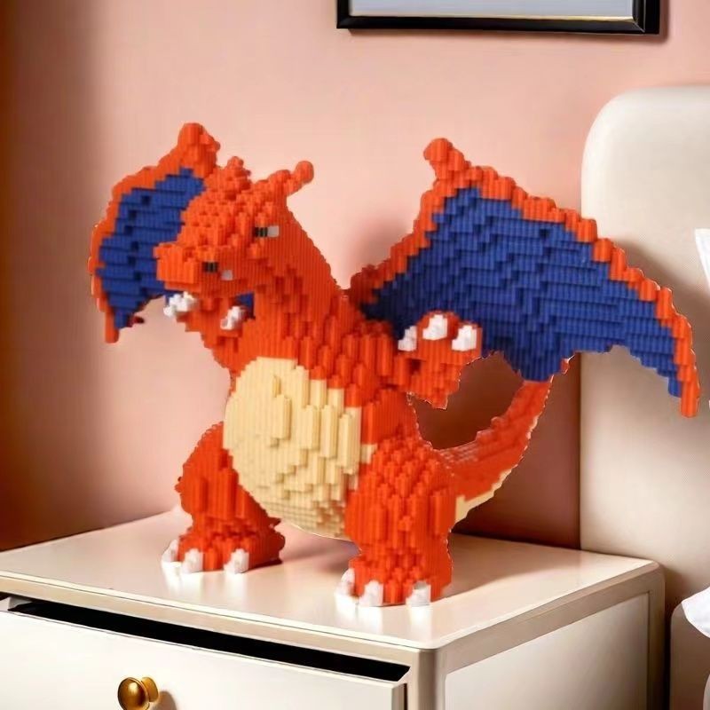 Pokémon Fire-breathing Dragon Small Particles Series Hand-Stitching ...