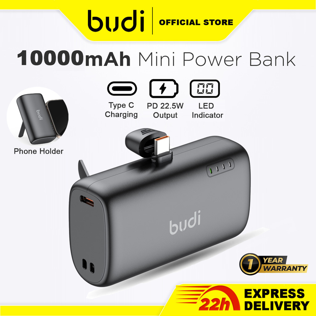 Budi Mini Powerbank Fast Charging Type C Portable Power Bank (10000mAh ...