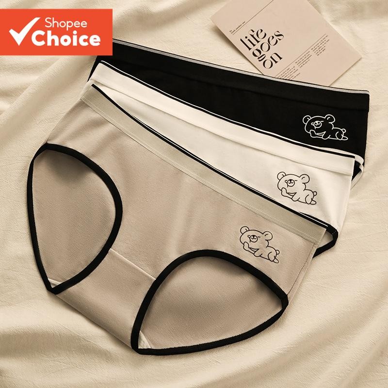 Ladies Underwear Women's Skin-friendly Cotton Breathable Simple Girl ...