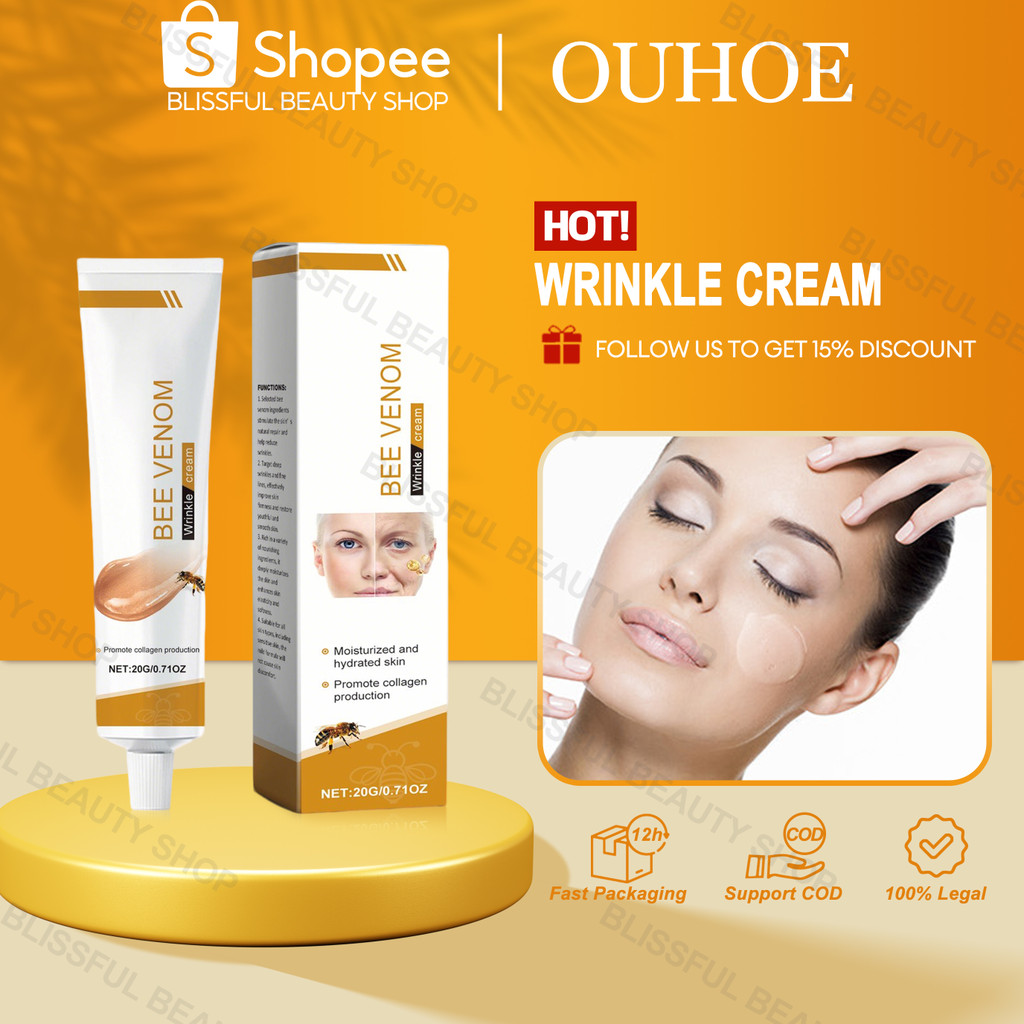 OUHOE Botox Bee Venom Wrinkle Cream 20g Wrinkle Removal Cream Anti ...