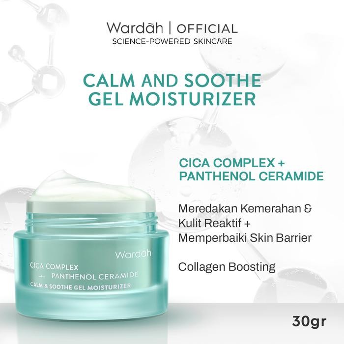 WARDAH Cica Complex + Panthenol Ceramide Calm & Soothe Gel Moisturizer ...