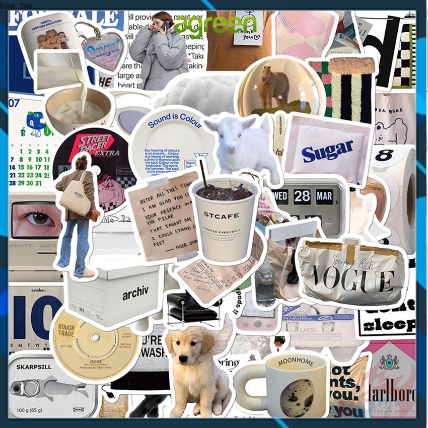 AG Nordic Classical Black & White Style Series 03 Stickers 55Pcs/Set ...