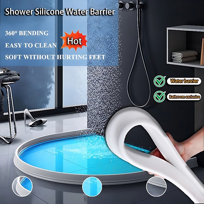 Ready Stock 5cm Height Bathroom Shower Water Blocking Strip Kitchen ...