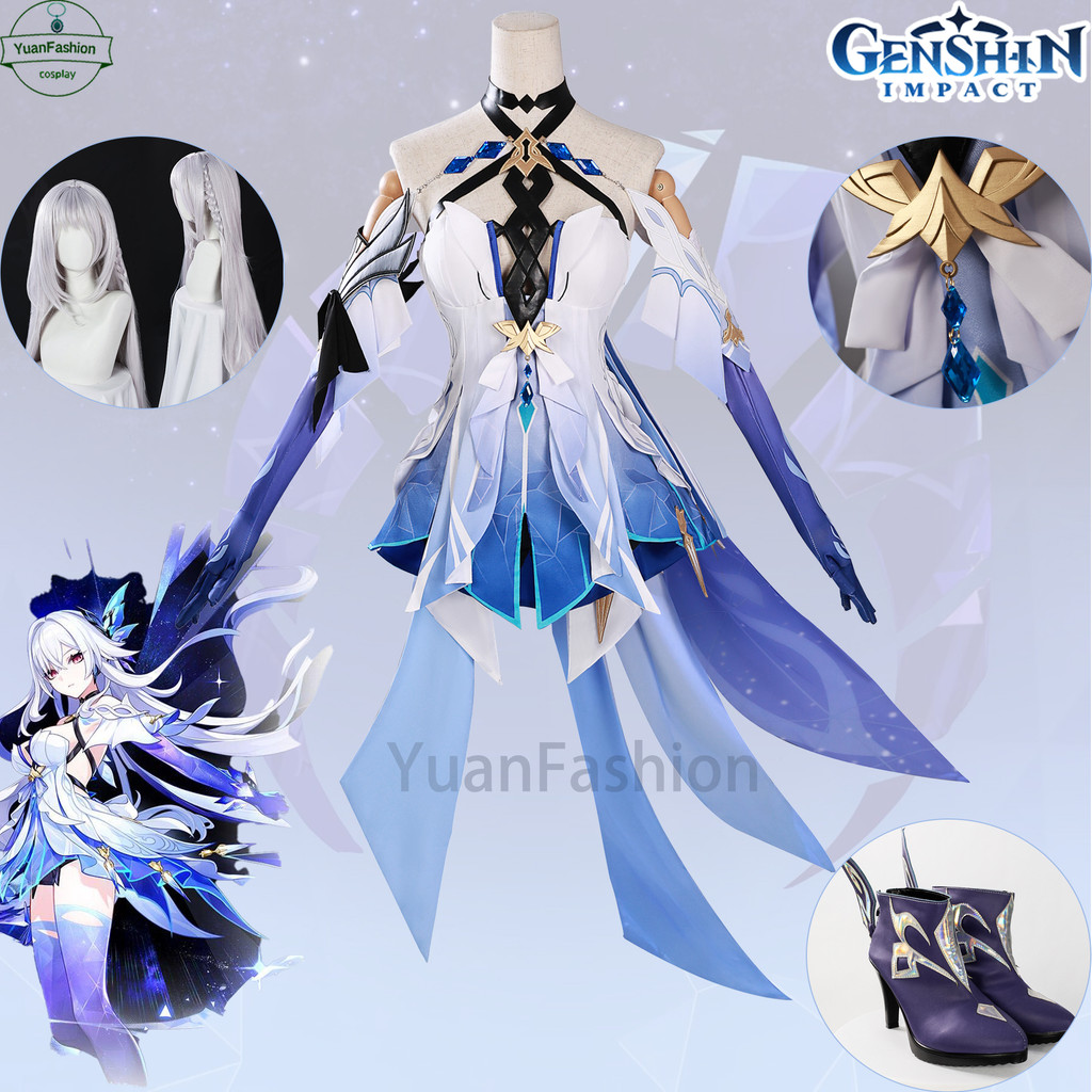 [Ready Stock] Genshin Impact cosplay Skirk cosplay Void Abyss Dark Star ...