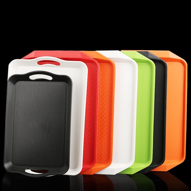 [Ready Stock] Tray Rectangular Anti-slip Hotel Tray Canteen Fast Food ...