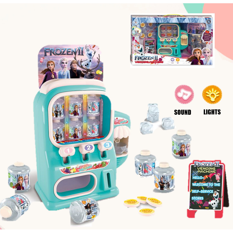 Princess Vending Machine with Light Music Kids Girls Pretend Play Set ...