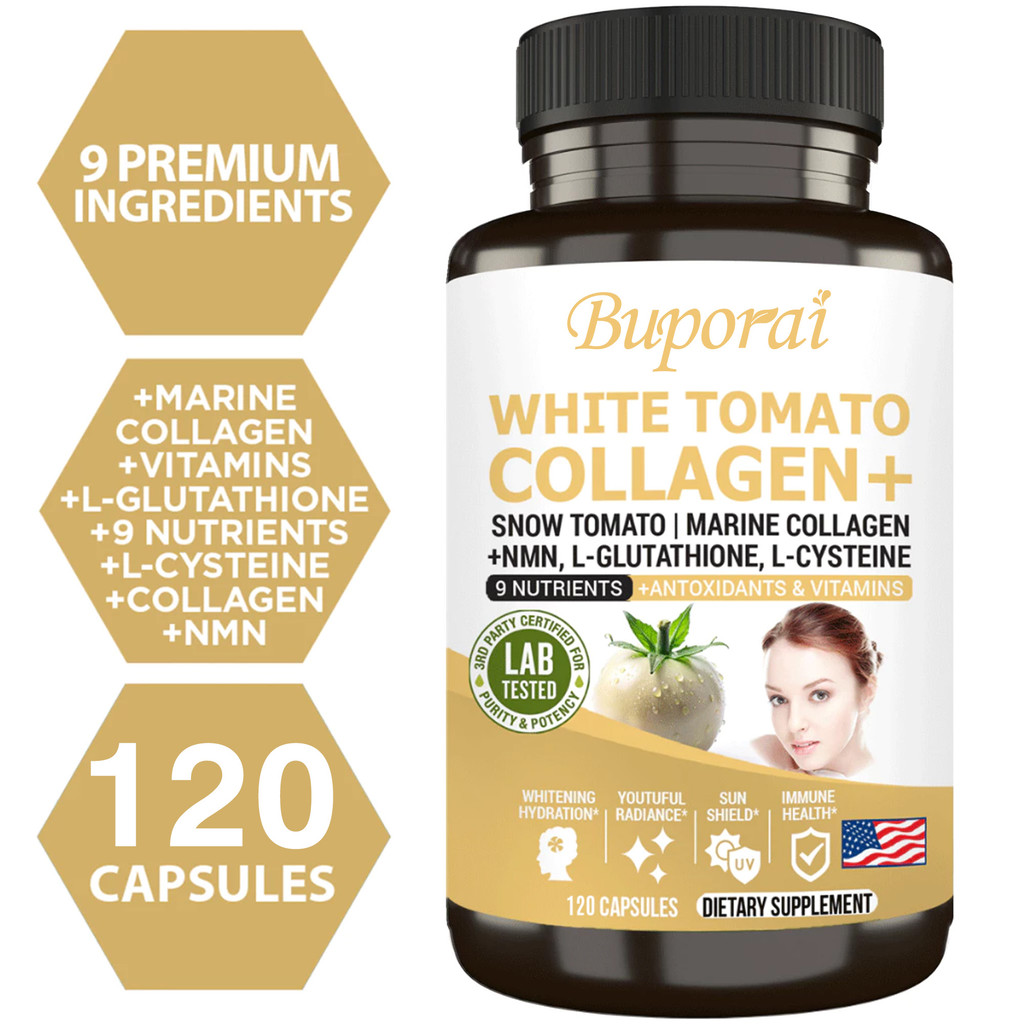 White Tomato Collagen+ Supplement L-Glutathione Collagen Hair Anti ...
