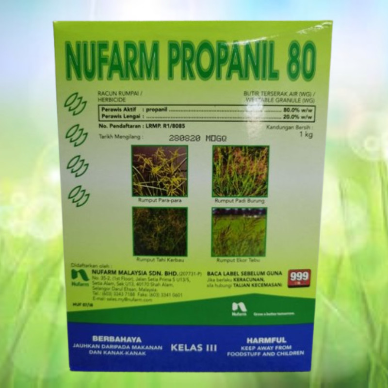 [ORIGINAL] 1KG Nufarm PROPANIL 80 Padi /Rumput Sambau Padi (Sama ...
