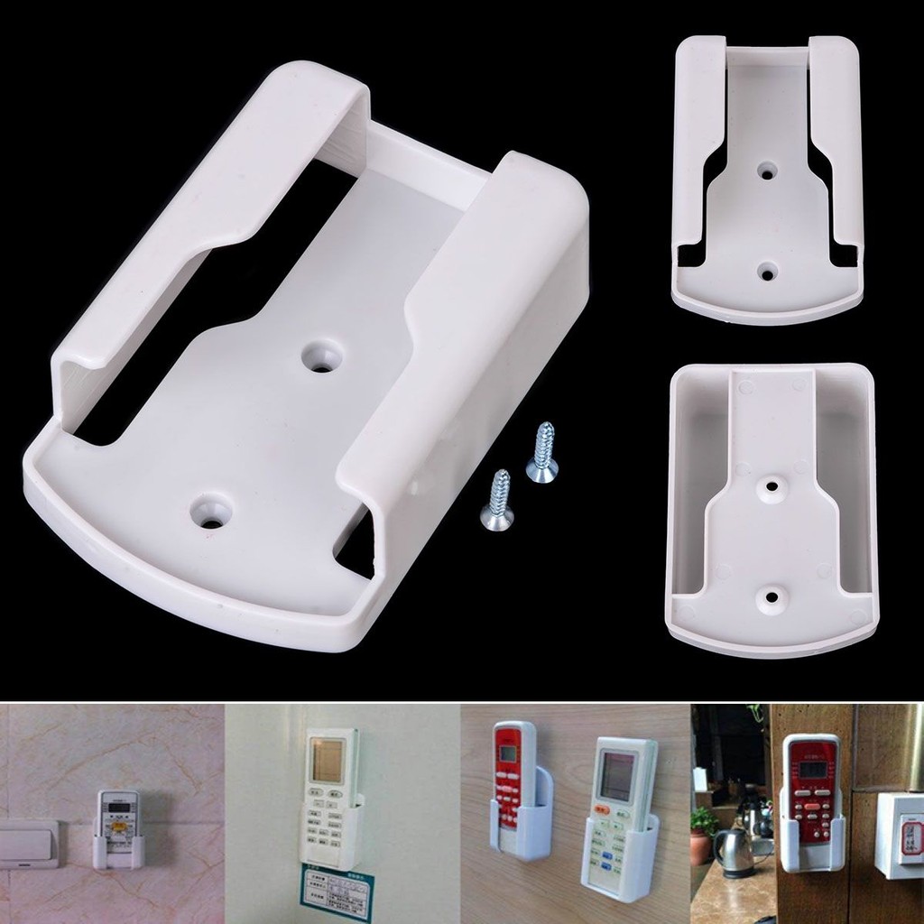Universal White Air Conditioner Remote Control Holder Wall Mounted Box ...
