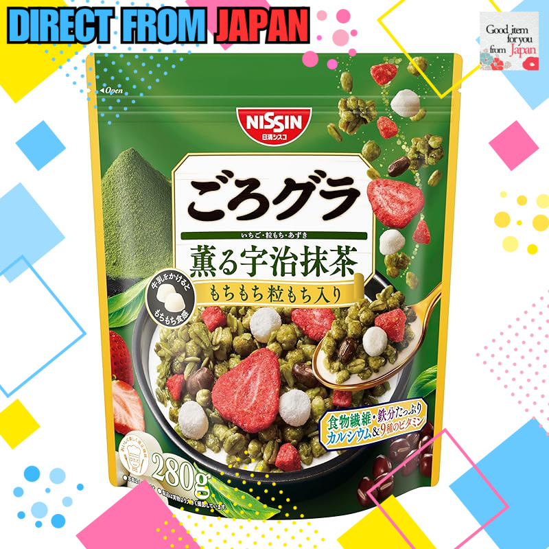 Nissin GOROGURA Uji Matcha Flavor Cereal Granola 280g , MADE IN JAPAN ...