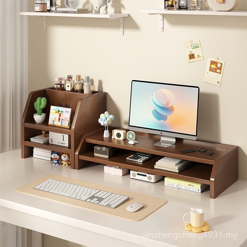 Desktop Computer Elevated Rack Monitor Elevated Bracket with Drawer ...