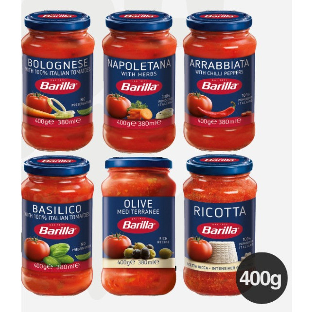 BARILLA Assorted Italian Pasta Sauce 400g – Bolognese, Basilico ...